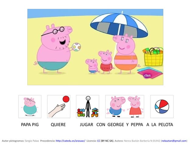 Peppa pig va a la playa (cuento con pictogramas) | PDF
