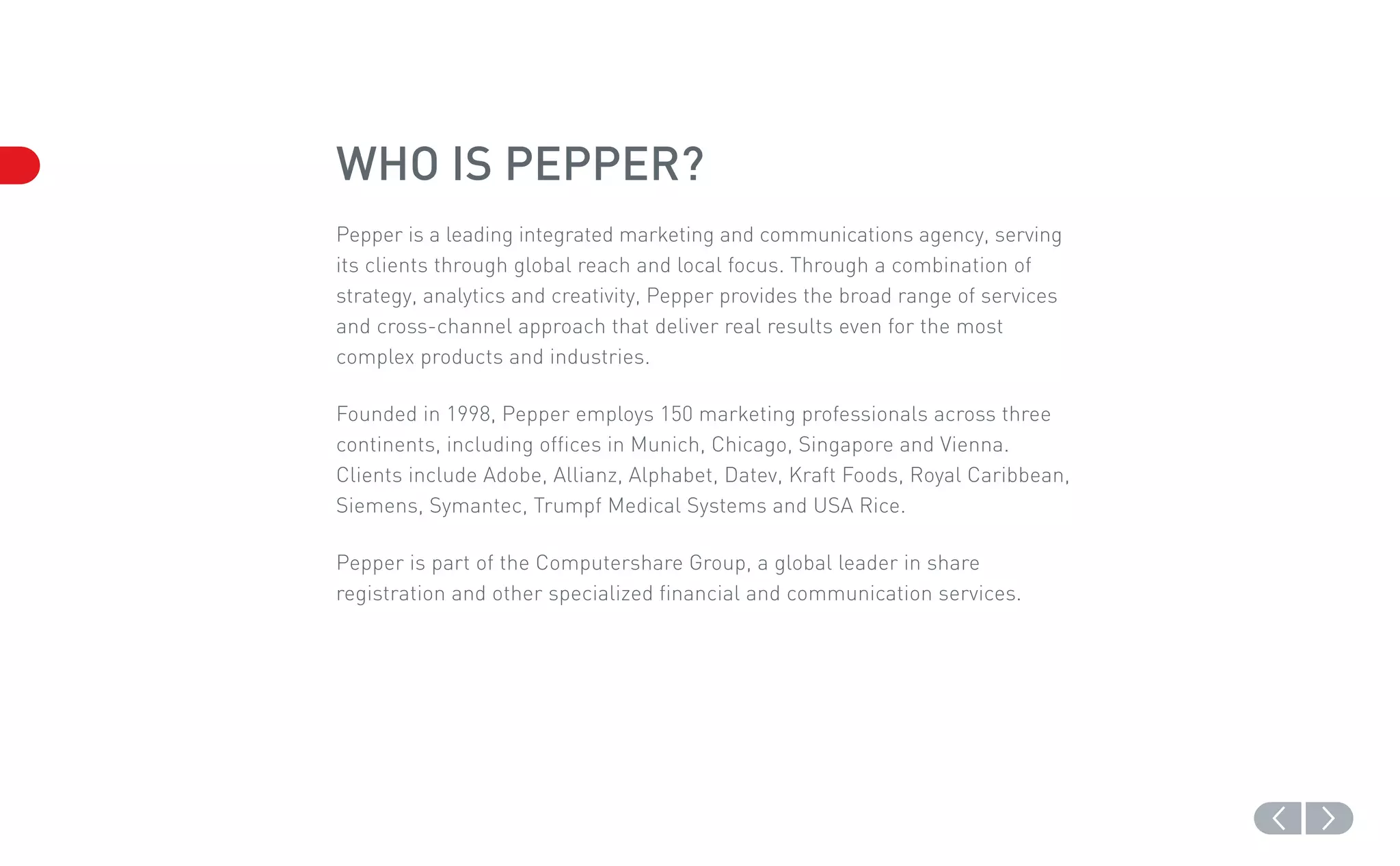 Pepper agency profile | PDF