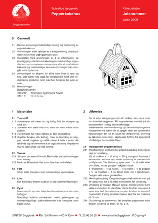 Pepperkakehus Julen 2009 | PDF
