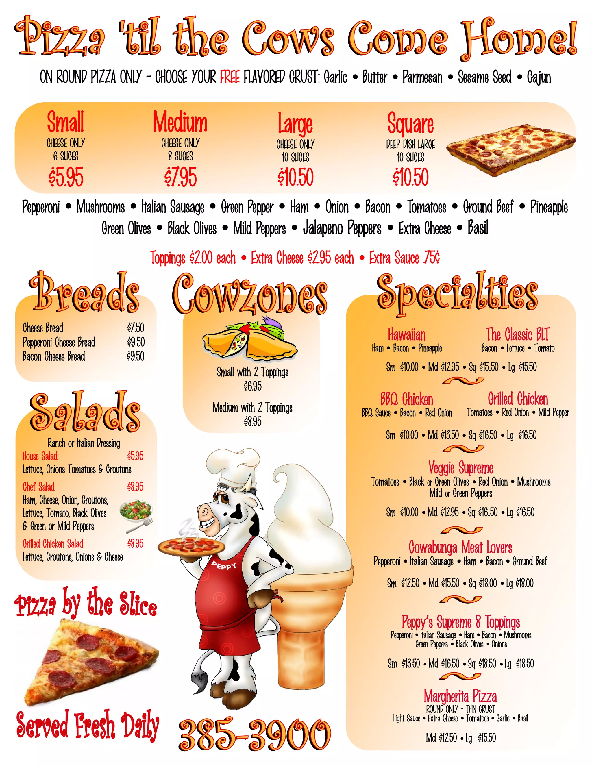 Pepperoni Cow Menu - 2016 | PDF