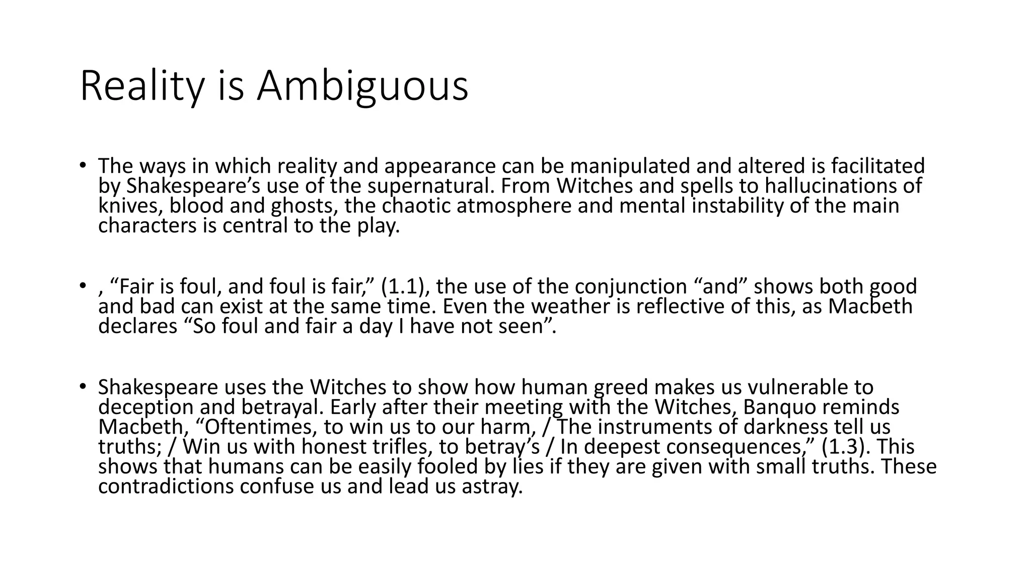 An introduction to themes in Macbeth for literature students | PPT