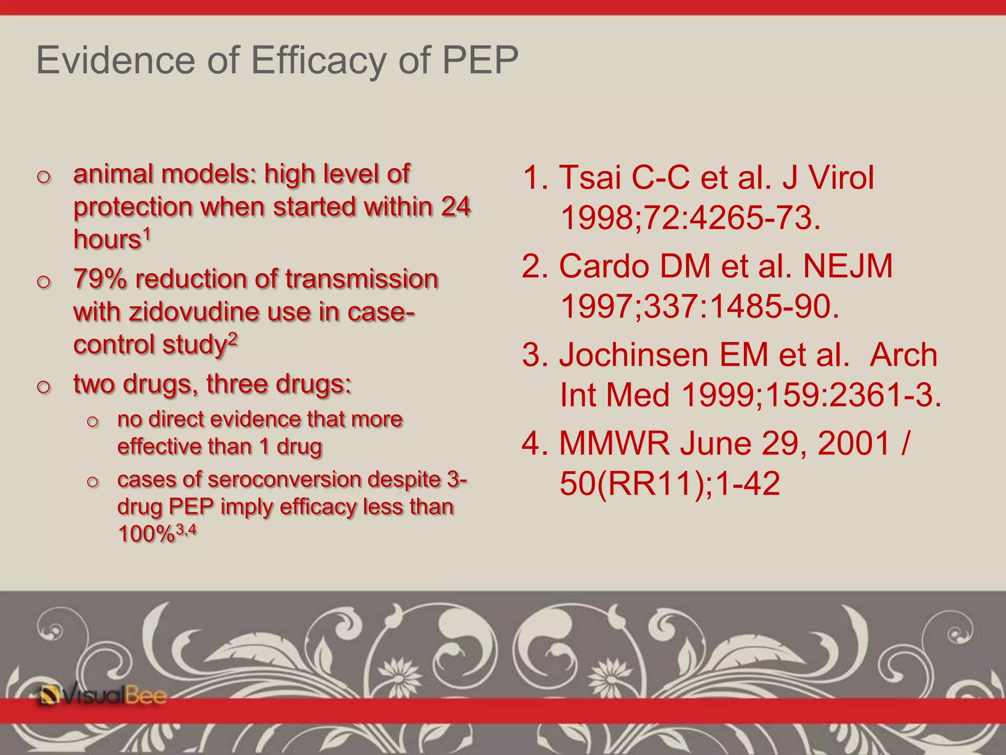PEP(Post-Exposure Prophylaxis) | PPTX