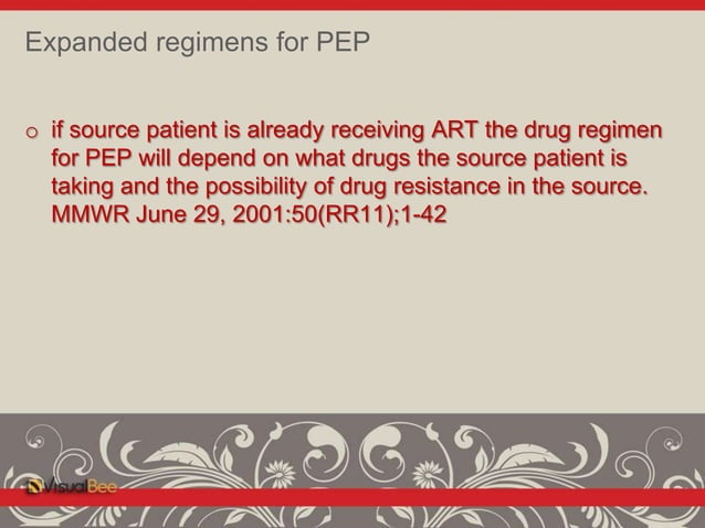 PEP(Post-Exposure Prophylaxis) | PPTX