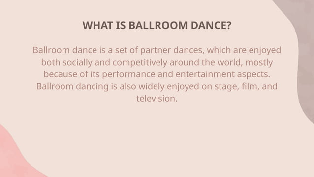 Ballroom Dance and Types of ballroom dance | PPTX
