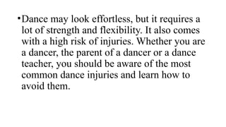 PE PPT.pptx about safety in dancing and its importance | PPT