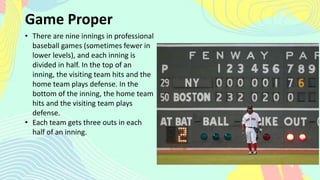 Physical Education 8- TEAM SPORTS (Baseball and Softball) | PPTX