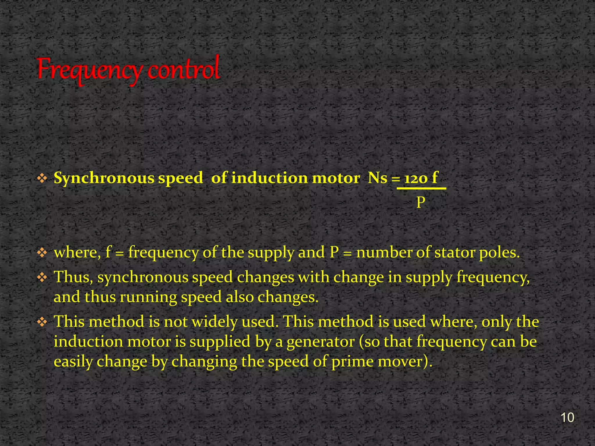 speed control of three phase induction motor | PPTX