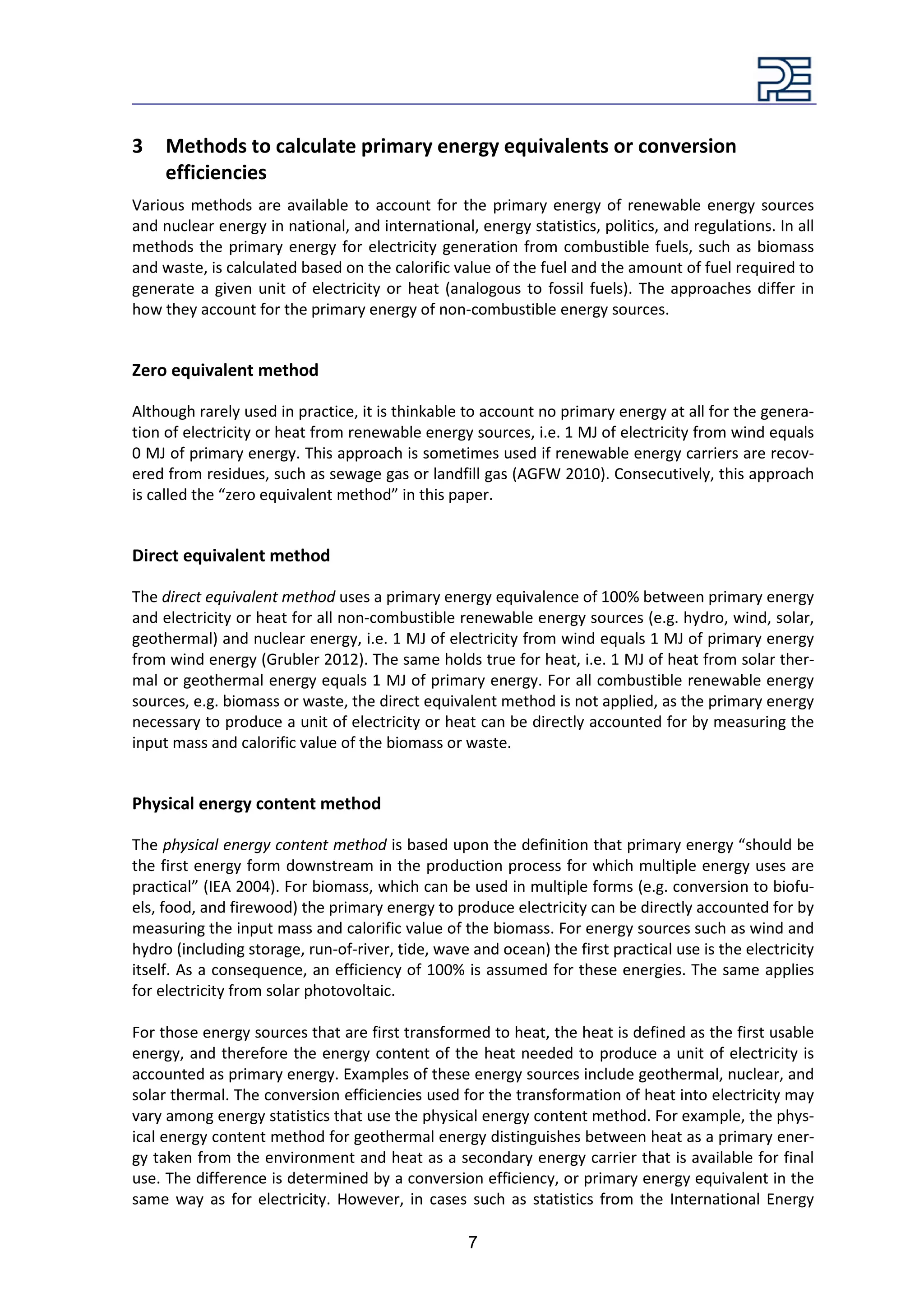 Primary Energy Demand of Renewable Energy Carriers - Part 1 ...