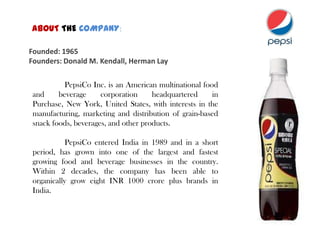 Pepsi co | PPT
