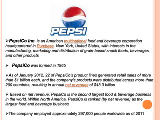 Pepsi BY BODDUNA REVANTH | PPT