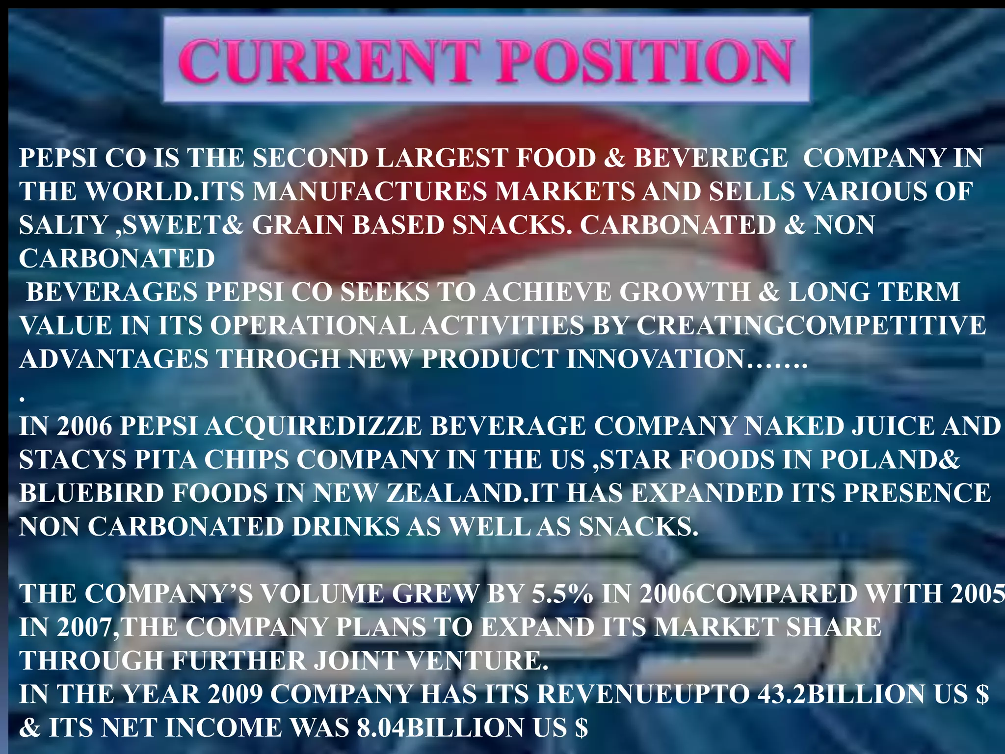 SWOT ANALYSIS OF PEPSI | PPTX