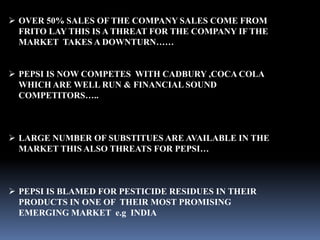 SWOT ANALYSIS OF PEPSI | PPTX