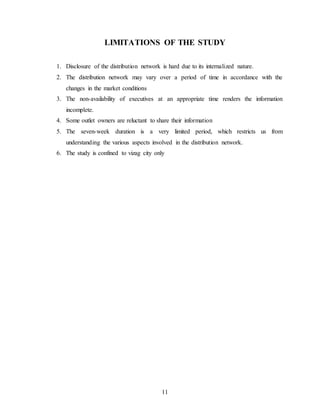 Pepsi channels of distribution | DOCX
