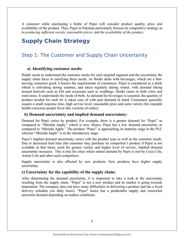 pepsi-logistics.pdf | Logistics | Business