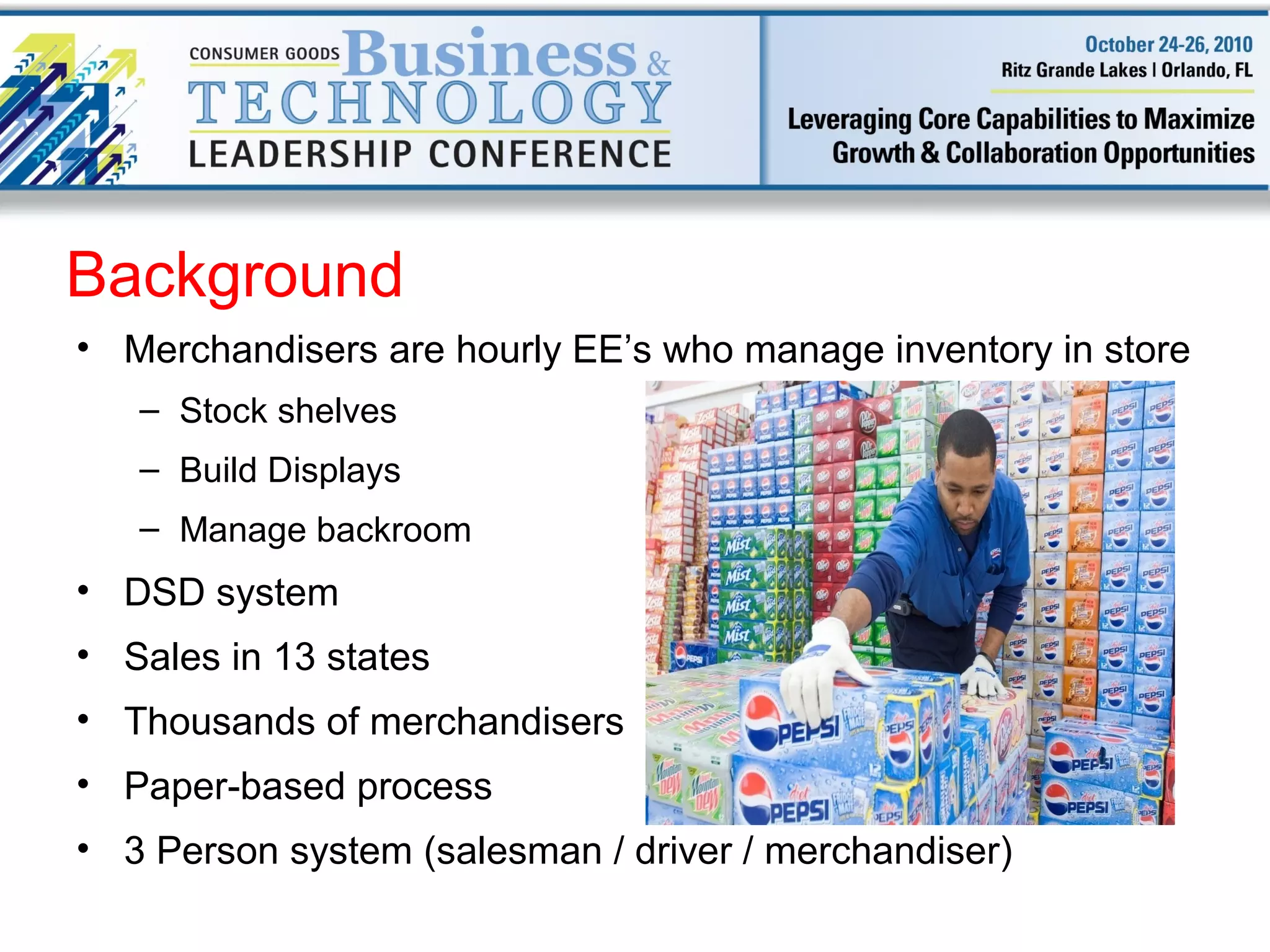 Pepsi sales force enablement & merchandising through mobility | PPT