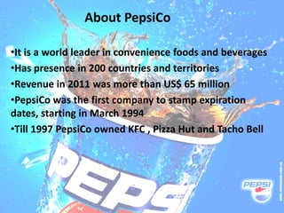 Pepsi (1) | PPTX | Business | Business and Finance