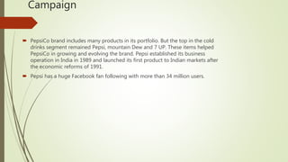 Pepsi advertisement campaign | PPTX
