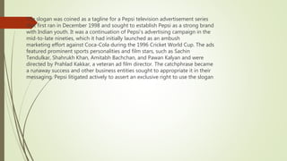 Pepsi advertisement campaign | PPTX