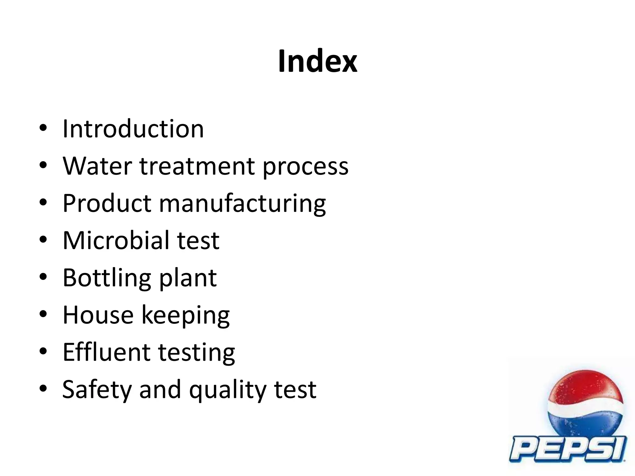 Pepsico QUALITY CONTROL TRAINING | PPTX