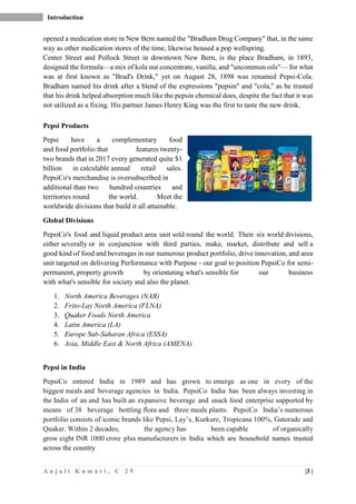 Research Paper on PepsiCo's Future Challenges | PDF