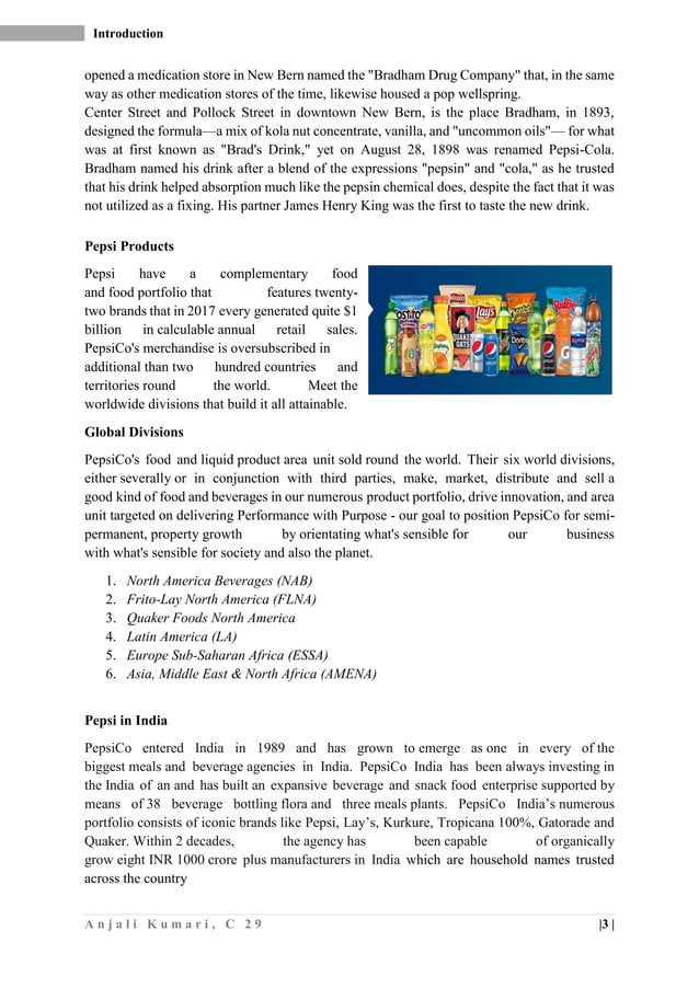 Research Paper on PepsiCo's Future Challenges | PDF | Business | Business and Finance
