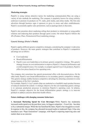 Research Paper on PepsiCo's Future Challenges | PDF