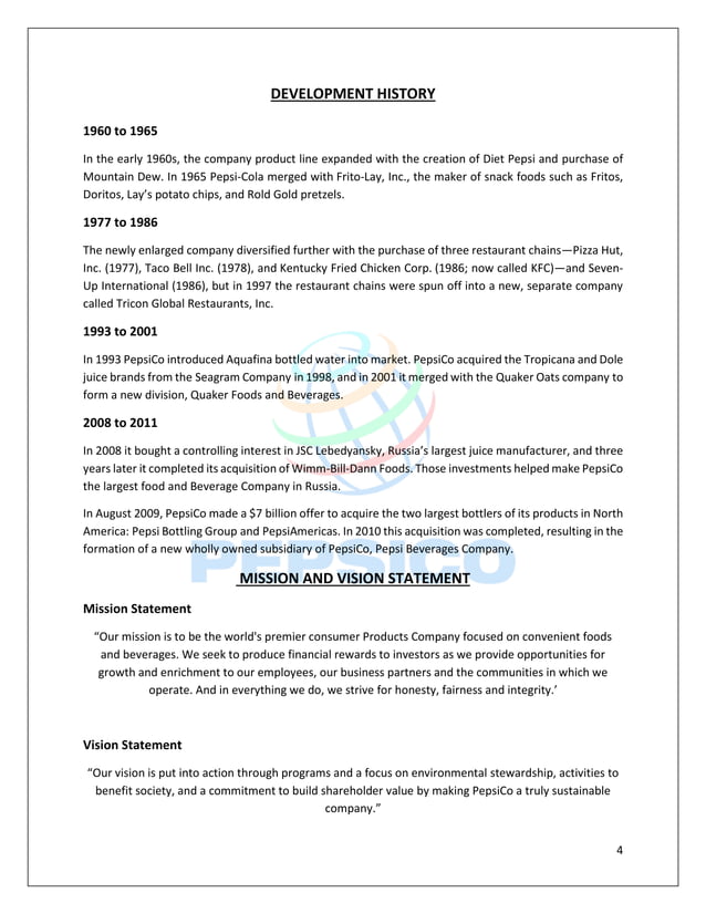 Pepsi co | PDF