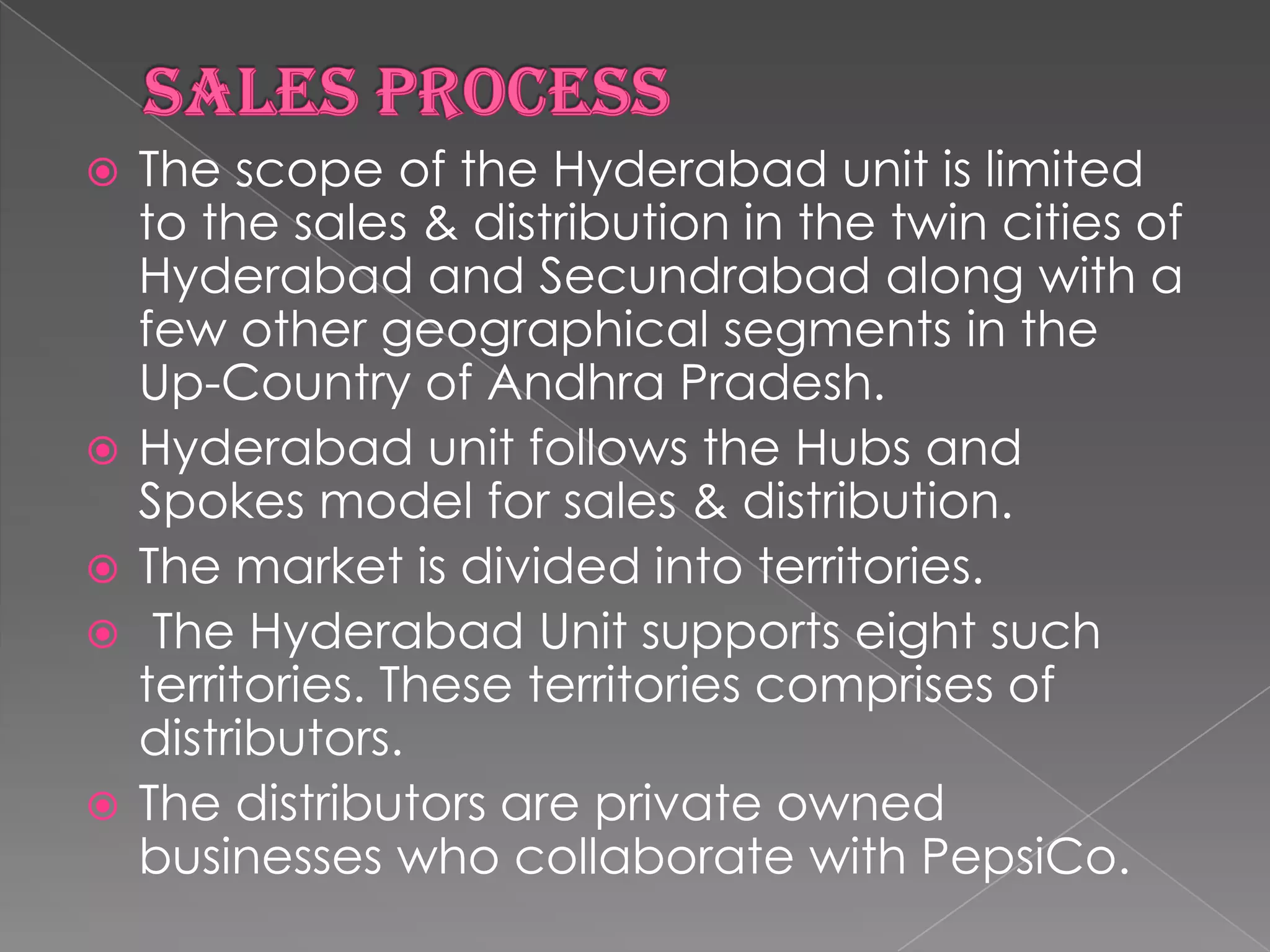 Pepsico sales and distribution | PPTX