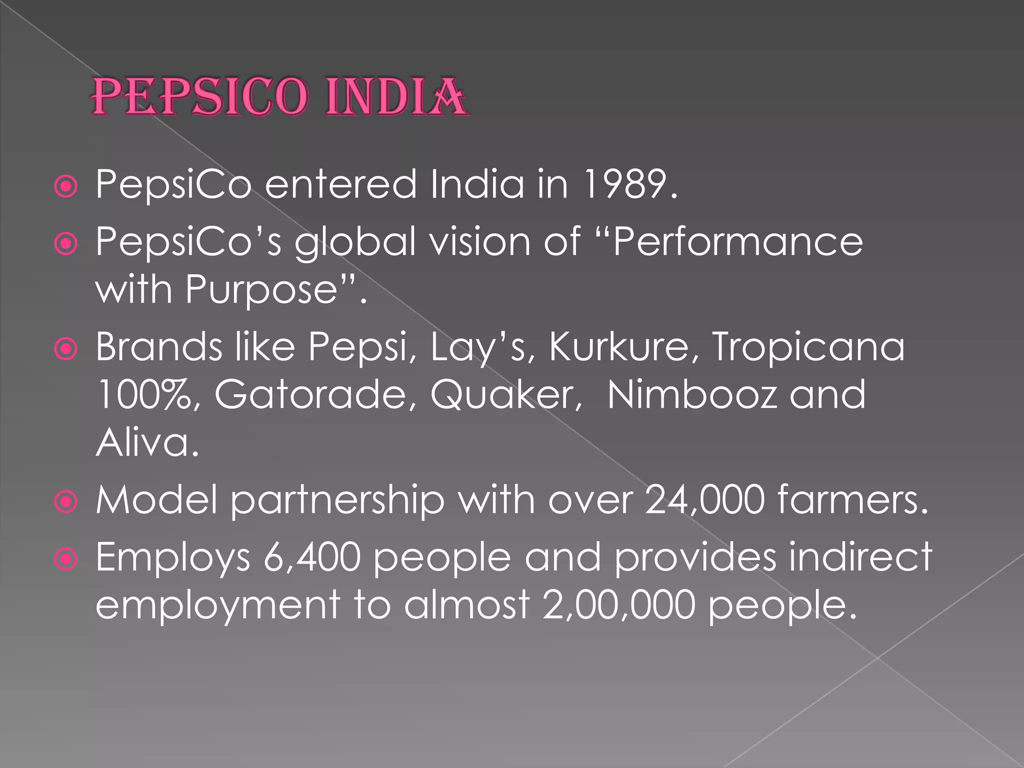 Pepsico sales and distribution | PPTX