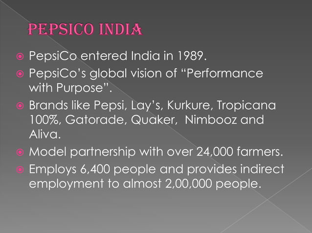 Pepsico sales and distribution | PPTX