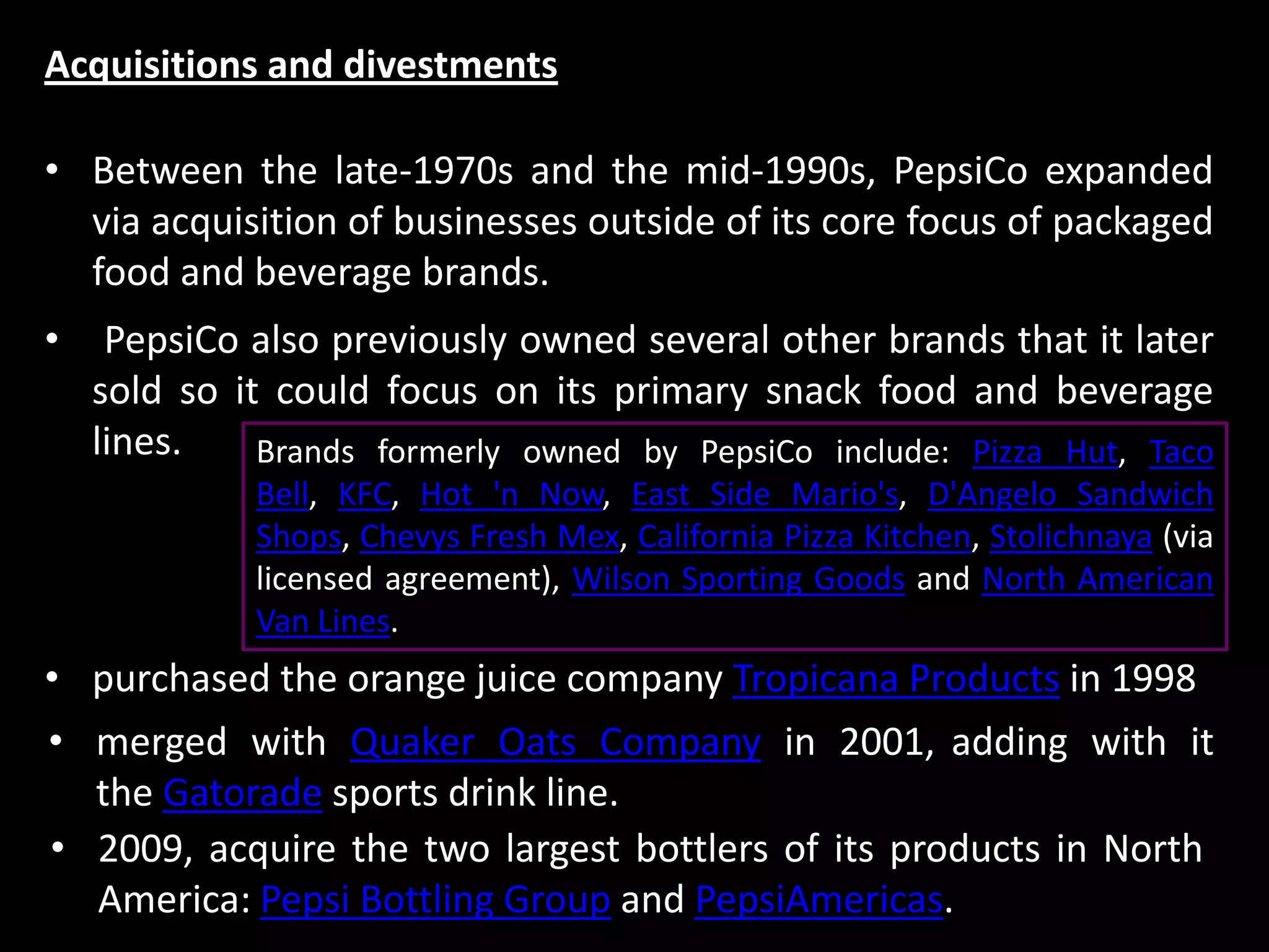 Pepsico a global brand | PPTX