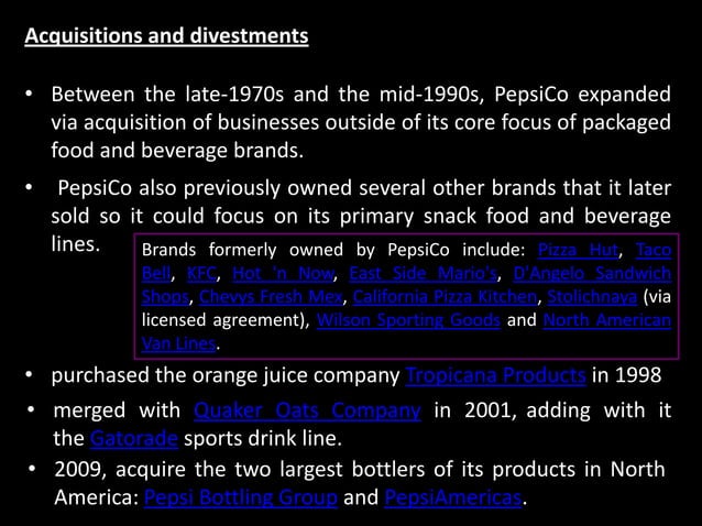 Pepsico a global brand | PPT