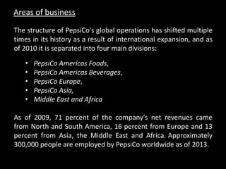Pepsico a global brand | PPTX