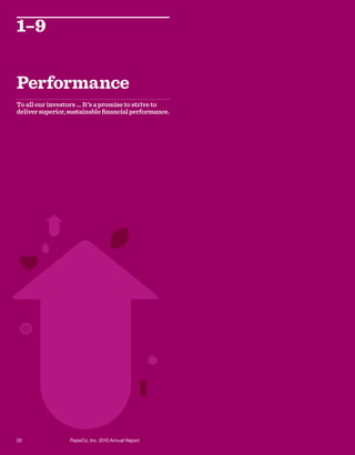 PepsiCo Annual Report 2010 Performance With Purpose | PDF