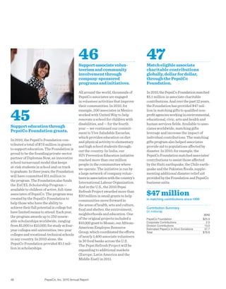 PepsiCo Annual Report 2010 Performance With Purpose | PDF