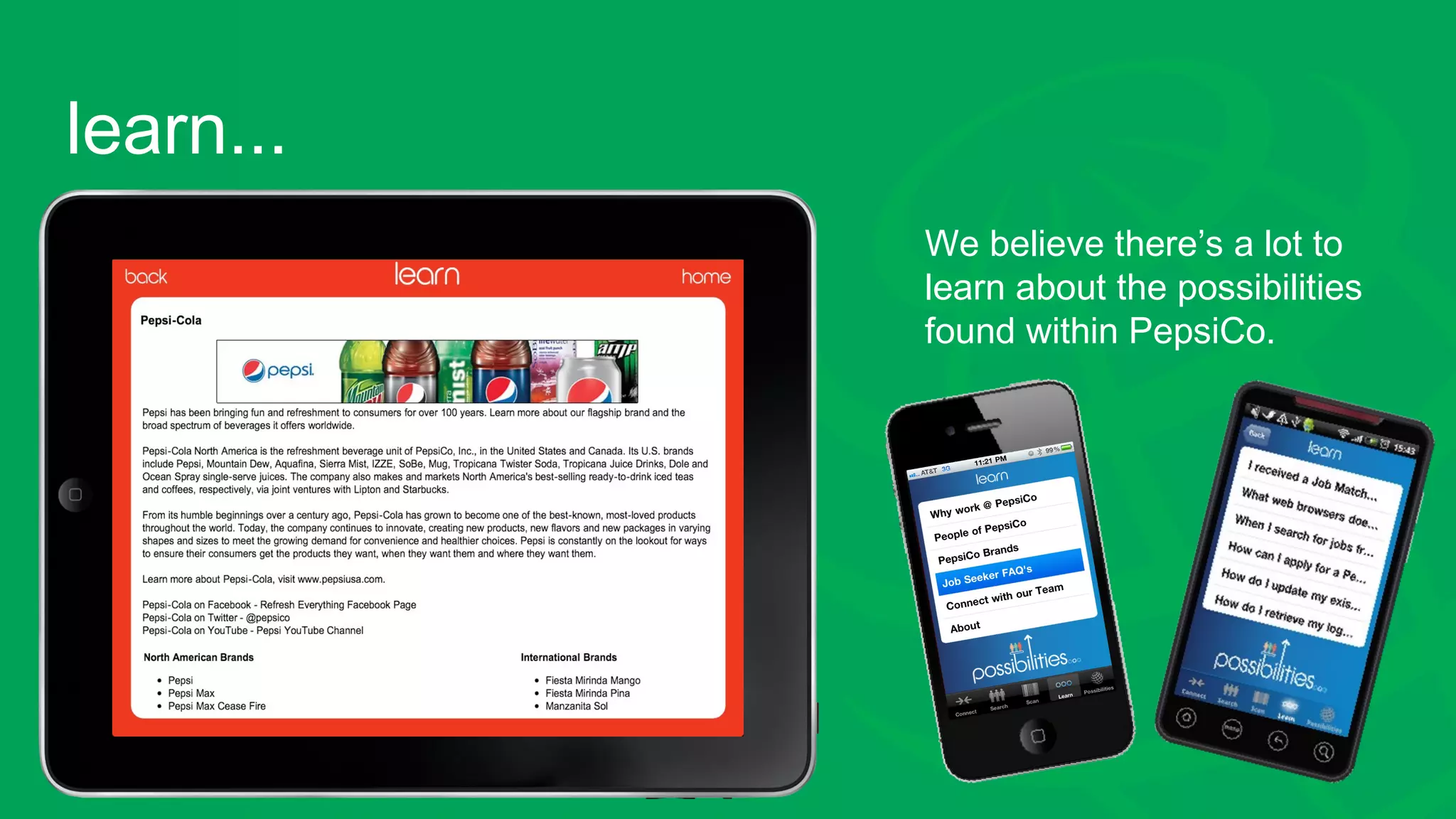 PepsiCo Careers Mobile Possibilities | PPT