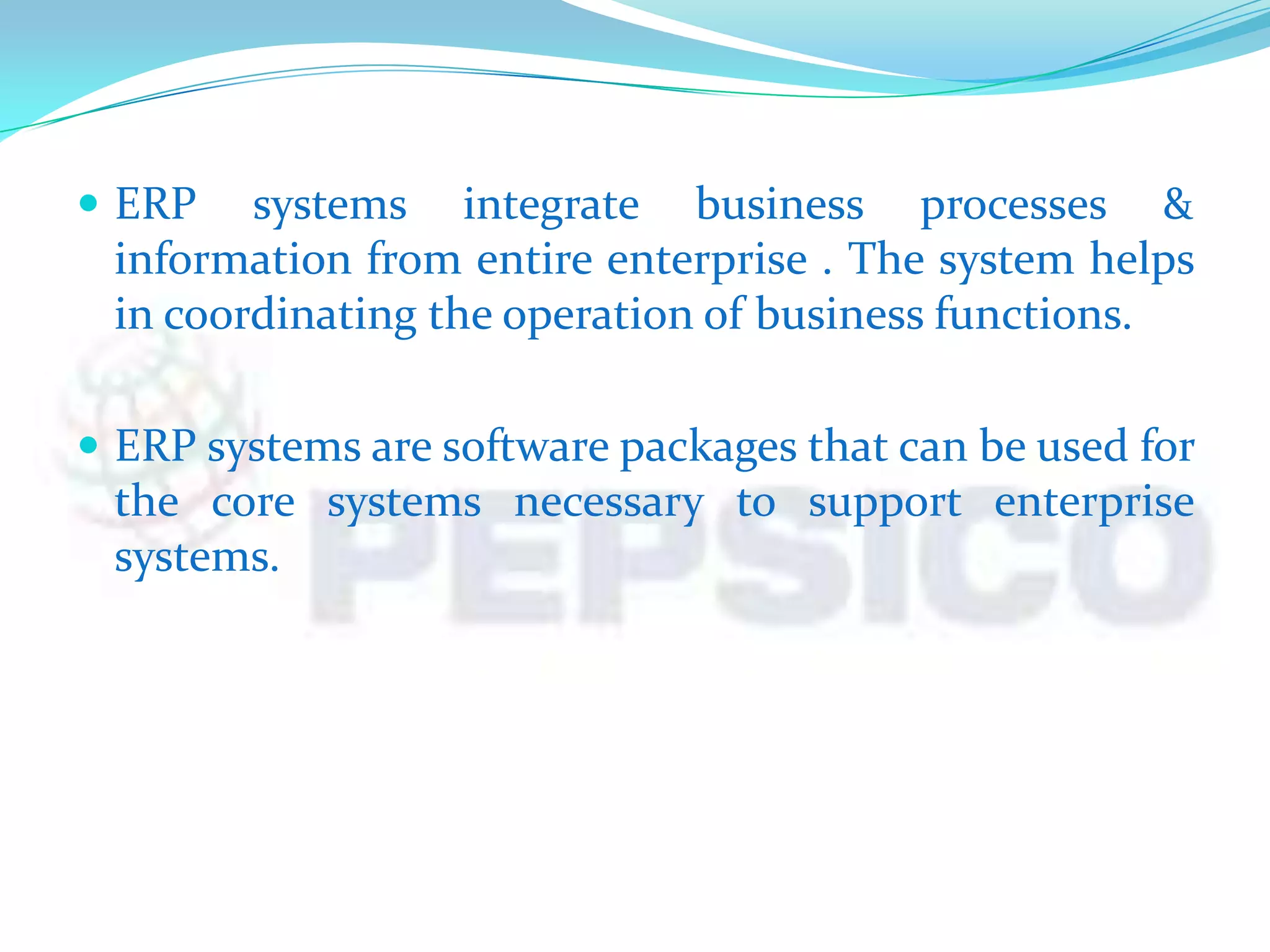 Pepsico information systems | PPTX