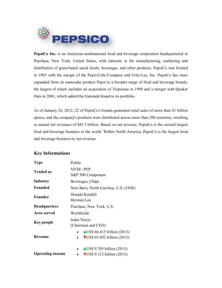 PepsiCo inc. | PDF