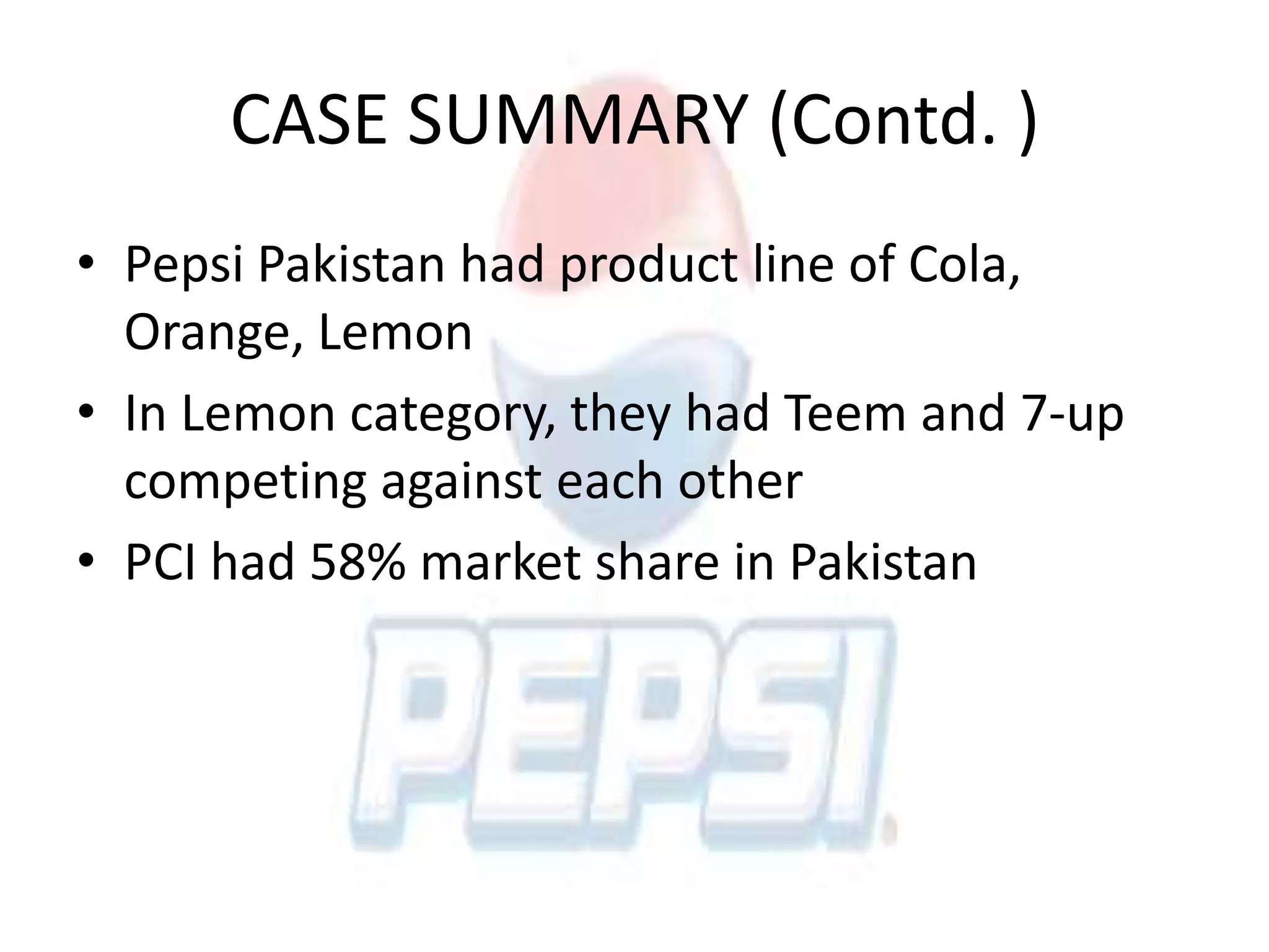 Pepsi cola pakistan | PPTX