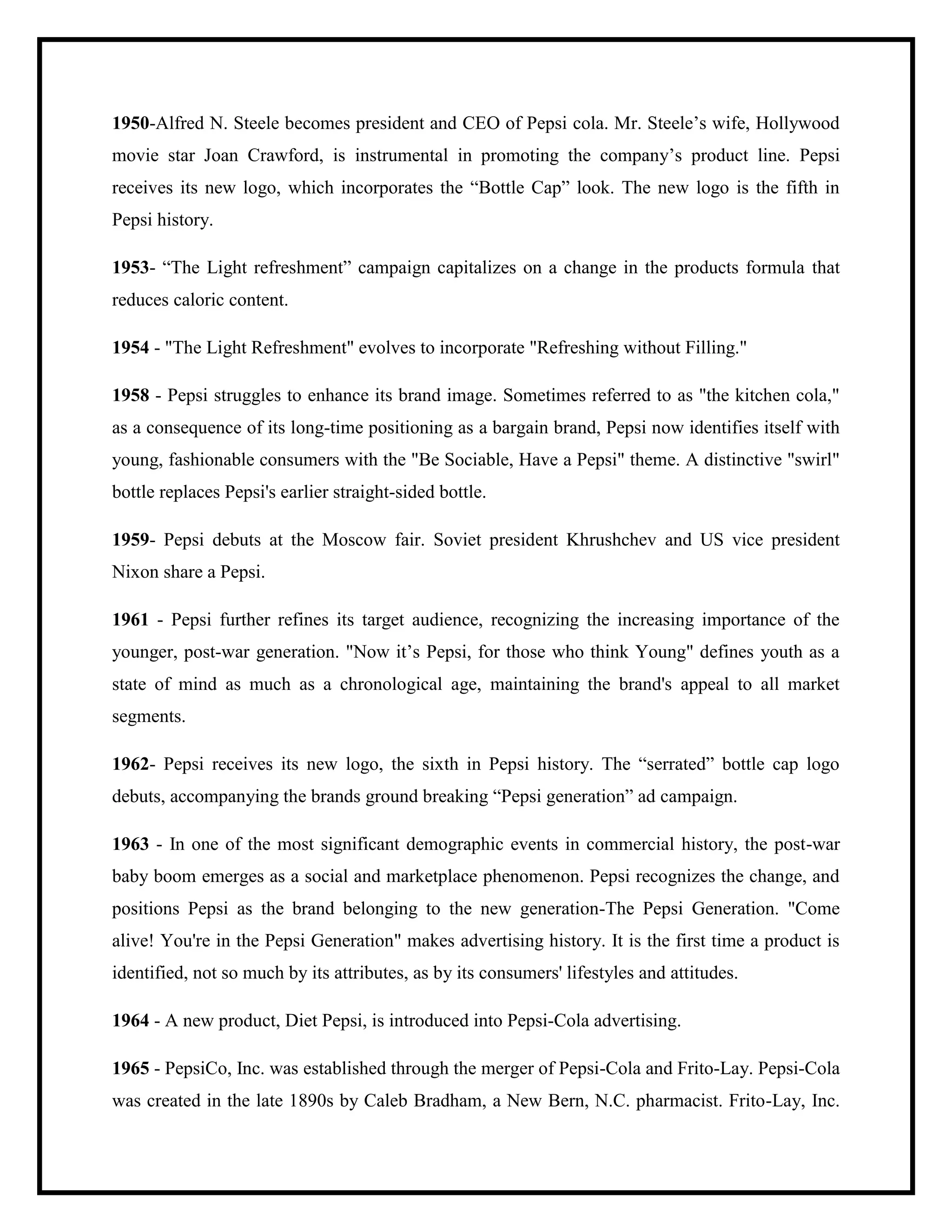 PepsiCo marketing project:2015 | PDF | Business | Business and Finance