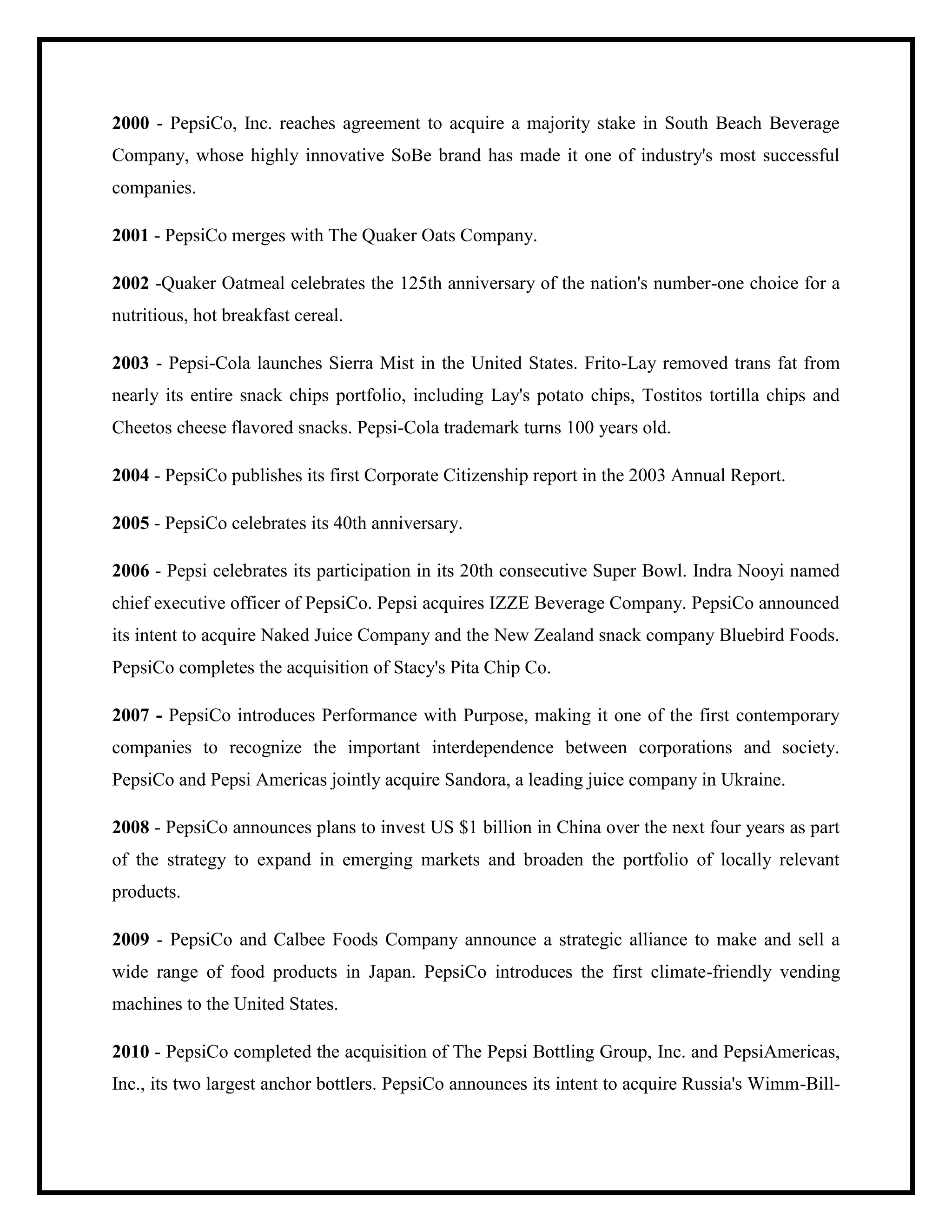 PepsiCo marketing project:2015 | PDF | Business | Business and Finance