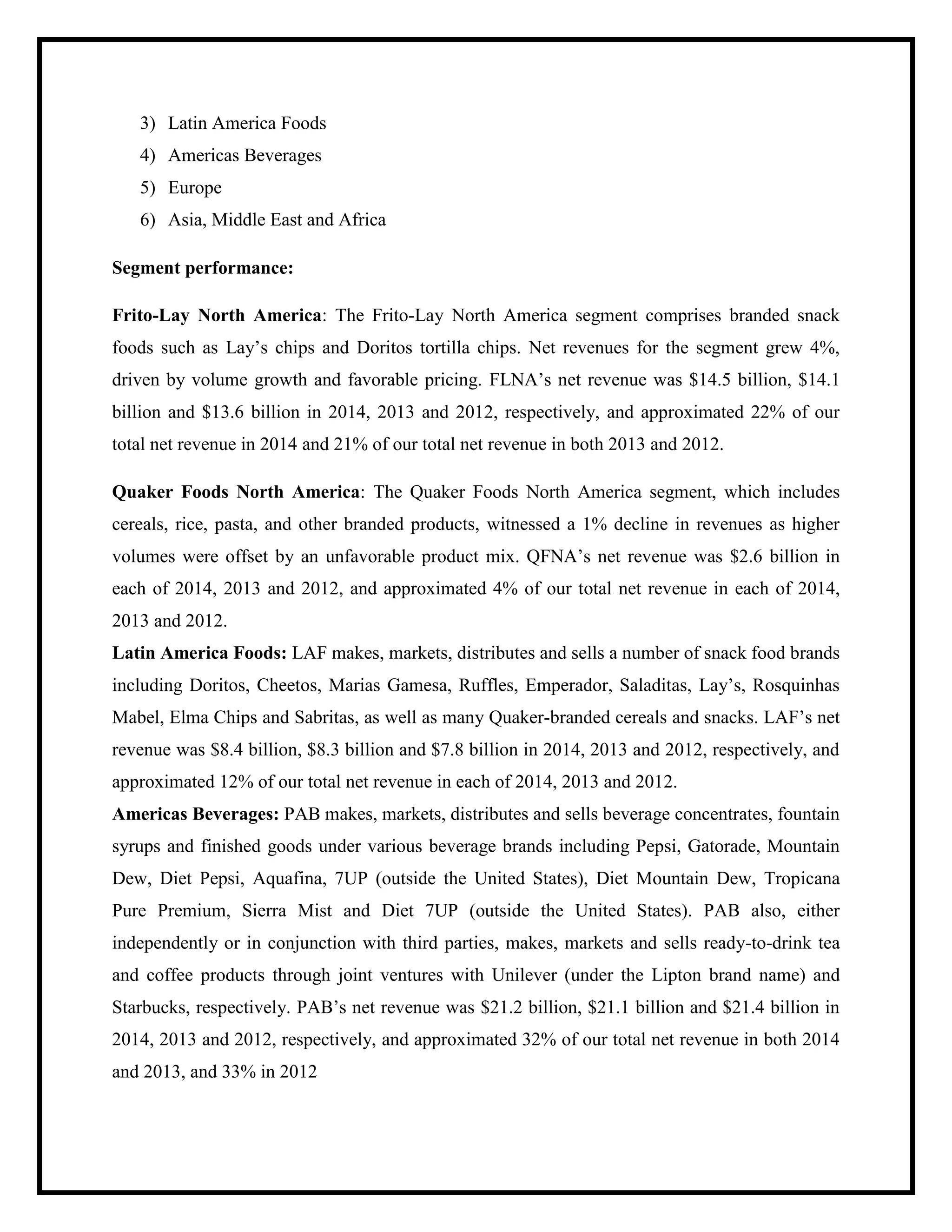 PepsiCo marketing project:2015 | PDF | Business | Business and Finance