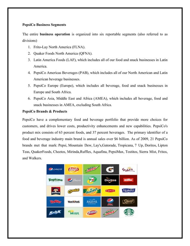 PepsiCo marketing project:2015 | PDF | Business | Business and Finance