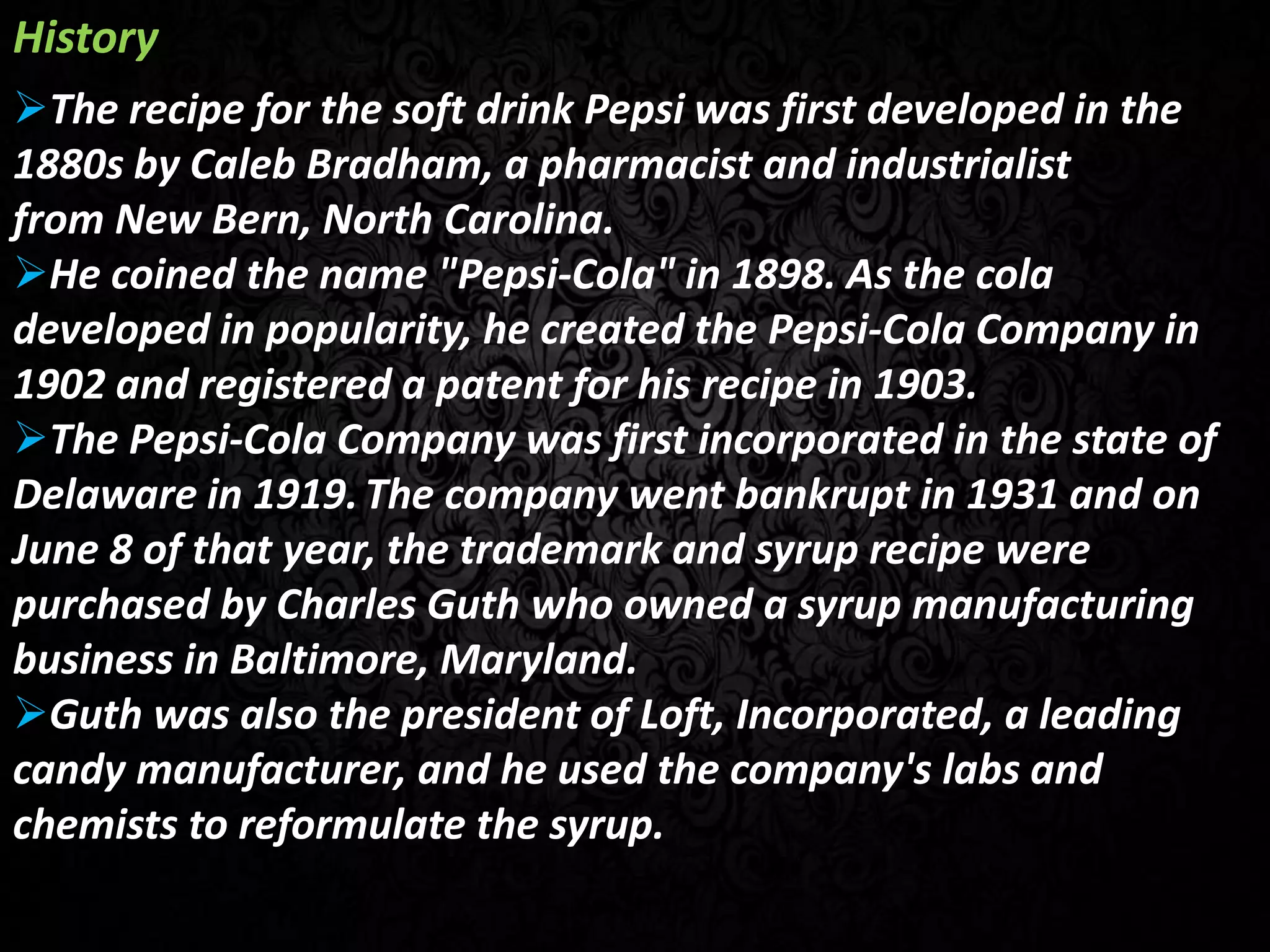 Pepsi company | PPTX