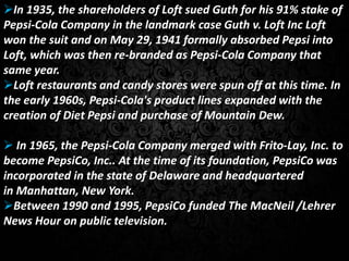 Pepsi company | PPTX