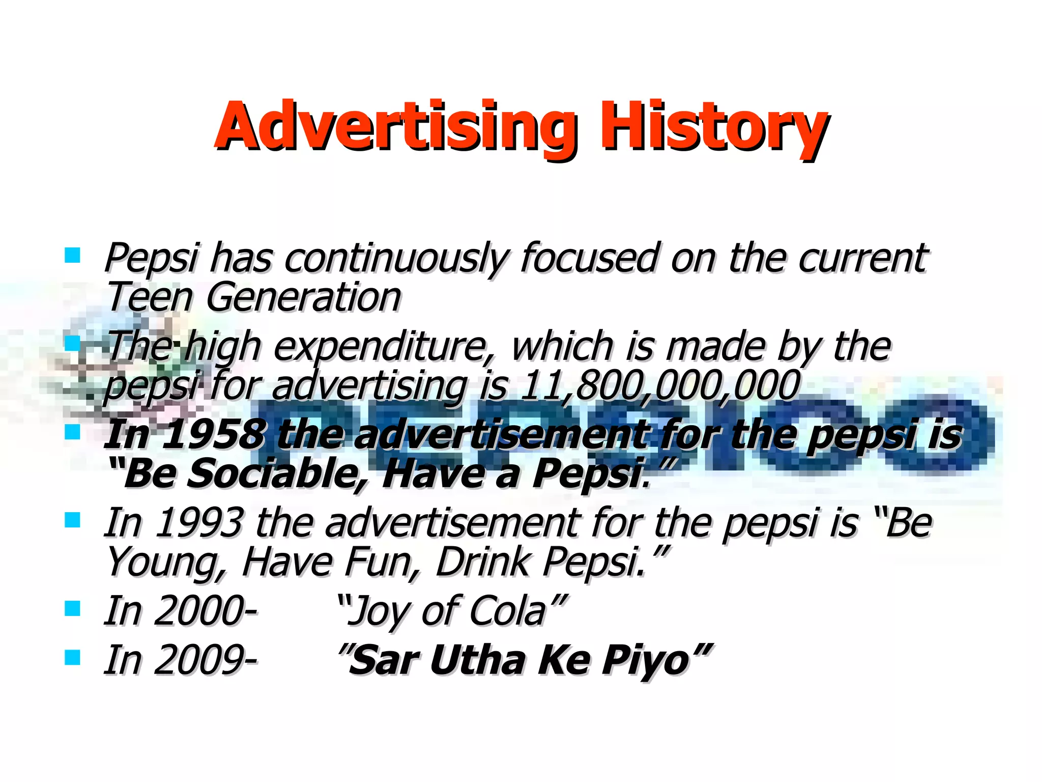 Pepsico presentation | PPT