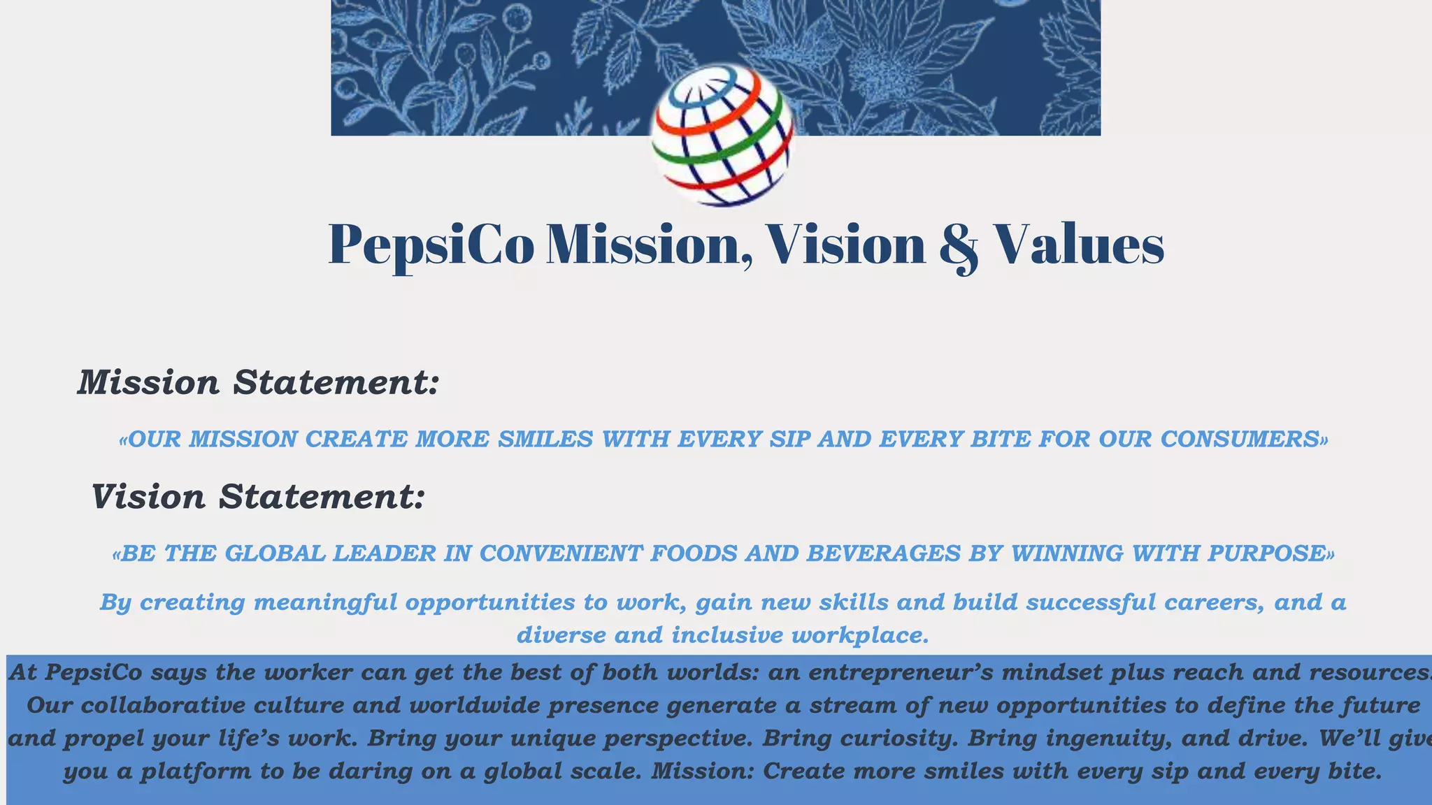 Pepsi co presentation | PPT