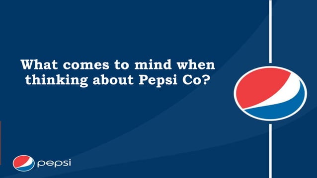 Pepsi co presentation | PPT