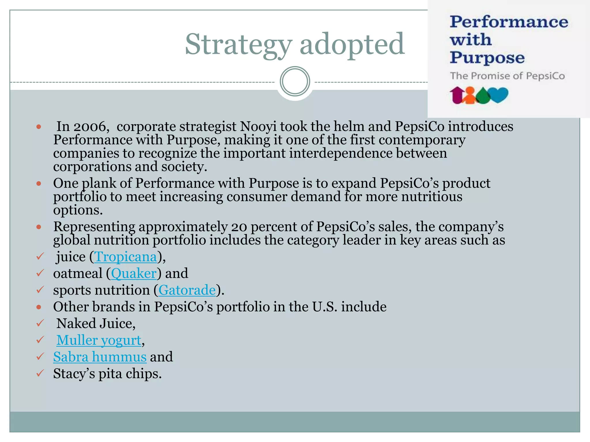 Pepsico product portfolio transformation | PPTX