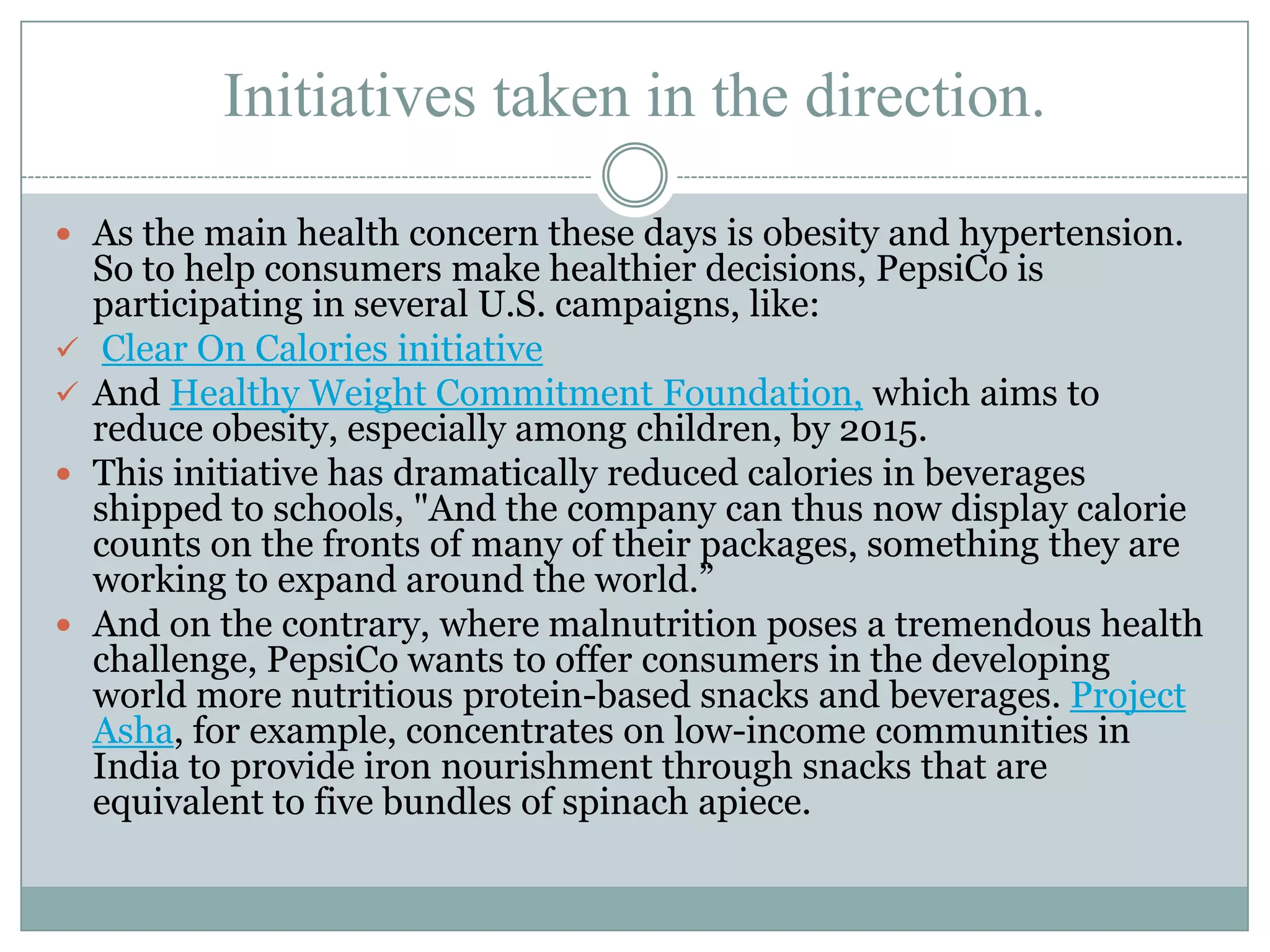 Pepsico product portfolio transformation | PPTX